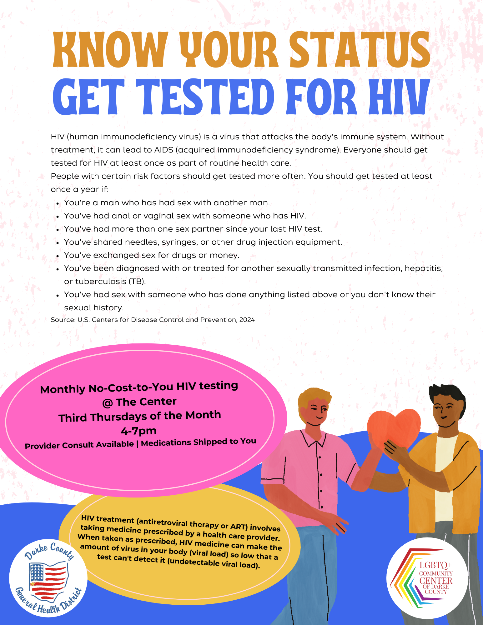 Get Tested! Free HIV Testing at the Center! | LGBTQ+ Community Center ...